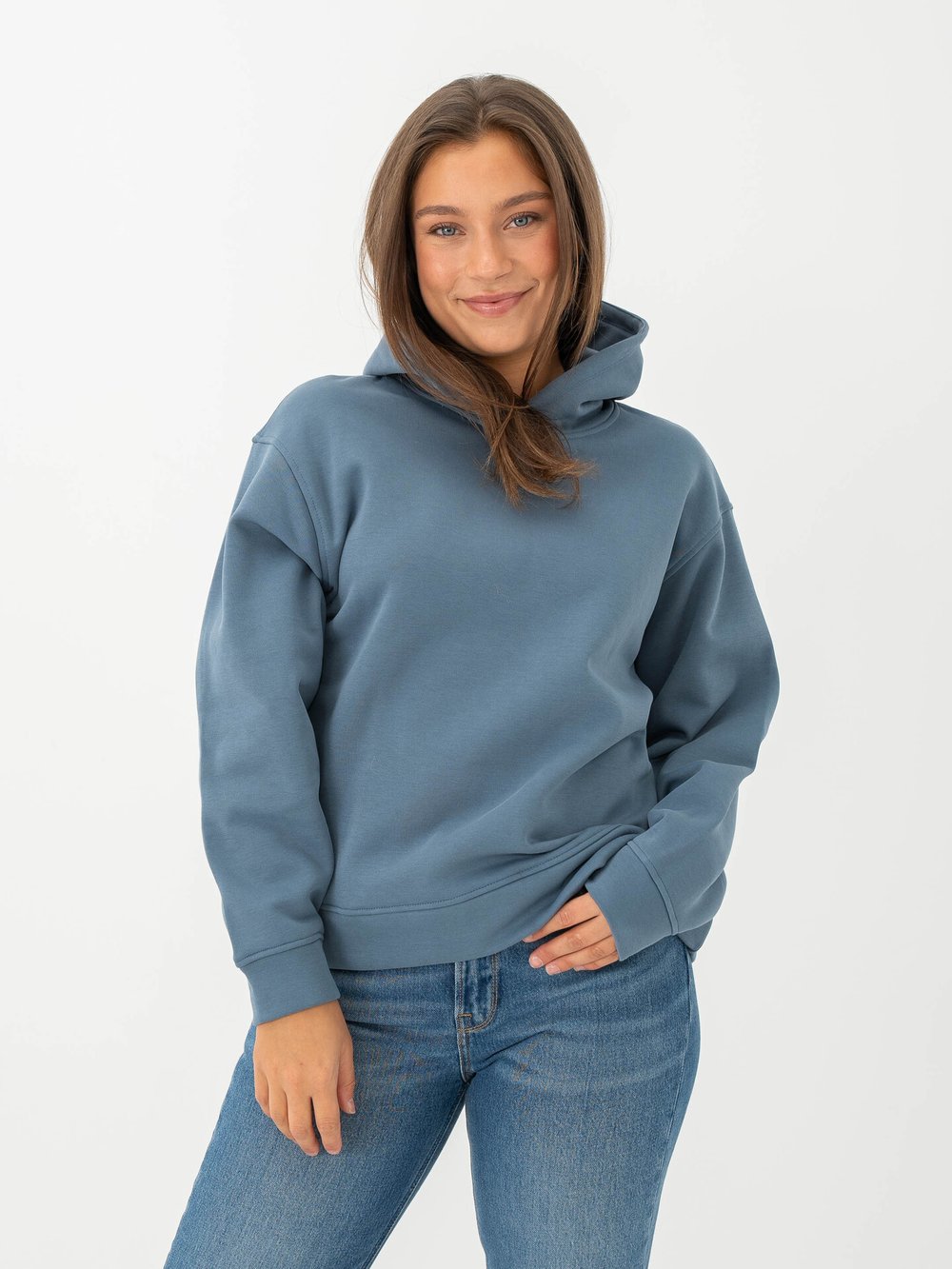 MSCH Copenhagen Ethella Hood Sweatshirt - Blå | Getinspired.no