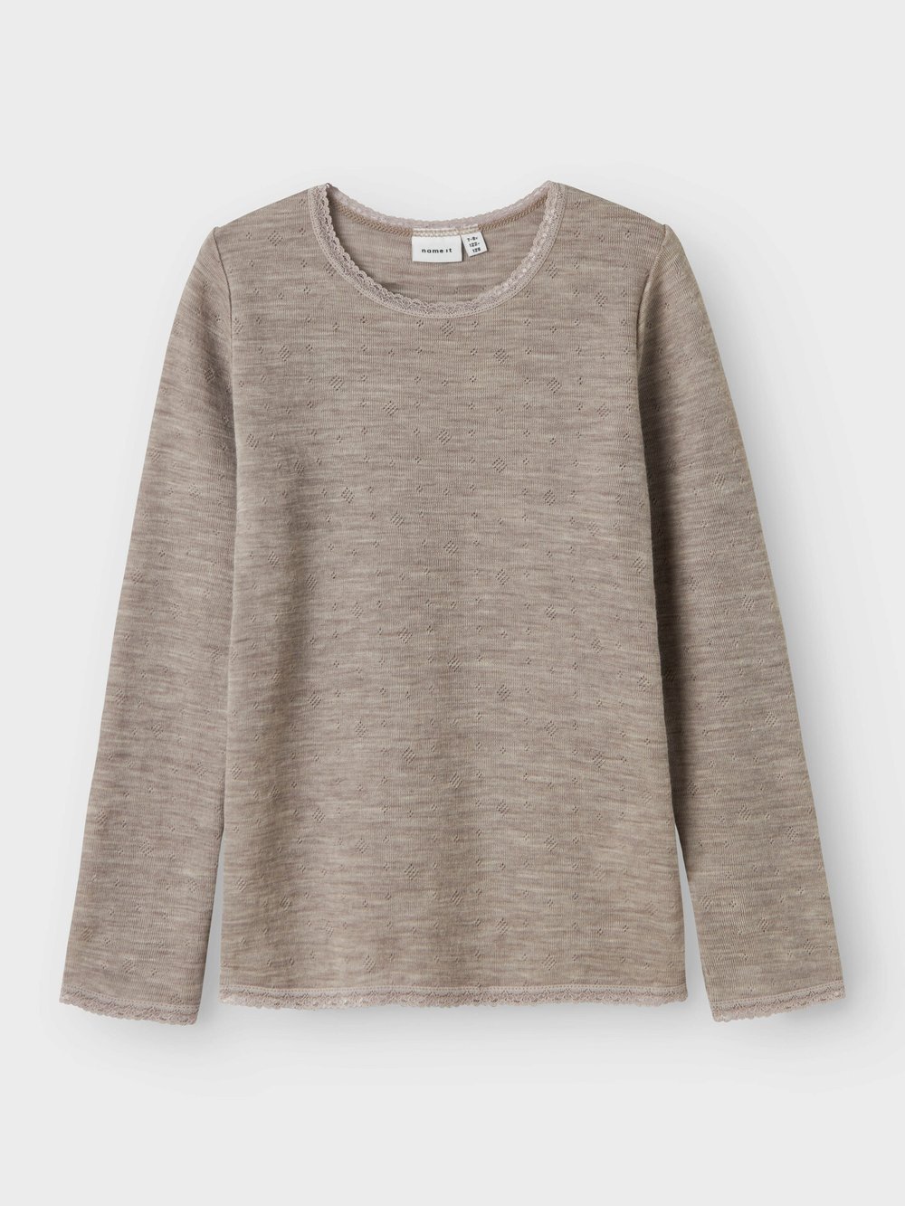 Name It Wang Wool Needle Long Sleeve Top Solid - Beige | Getinspired.no