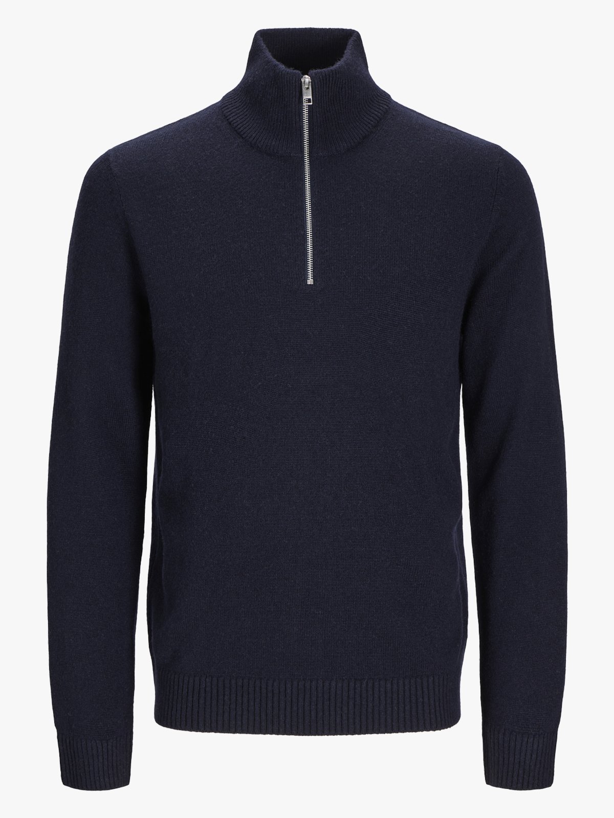 Jack and Jones Lambswool Knit Half Zip - Blå | Getinspired.no