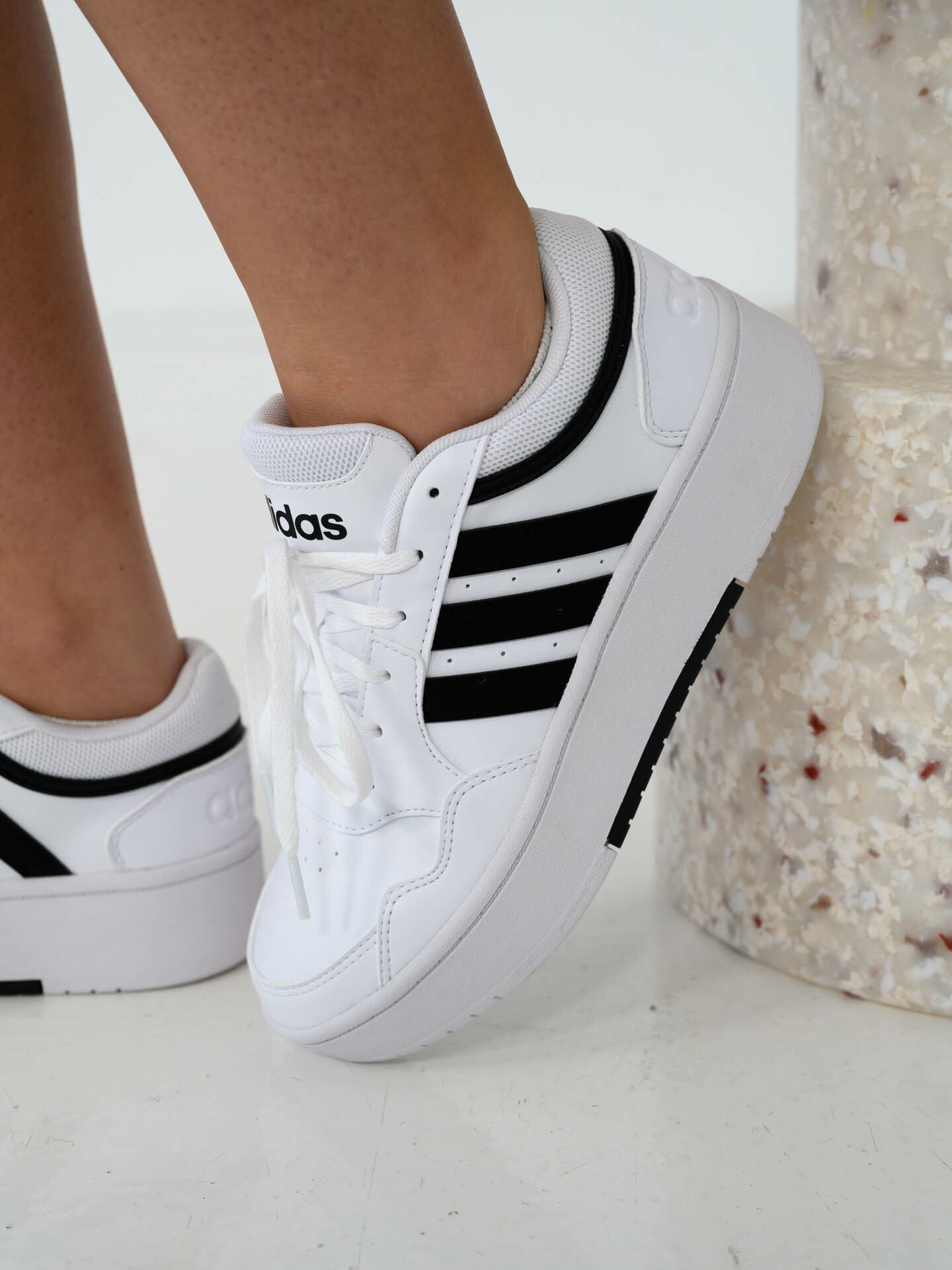 adidas Hoops 3.0 Bold - Hvit | Getinspired.no