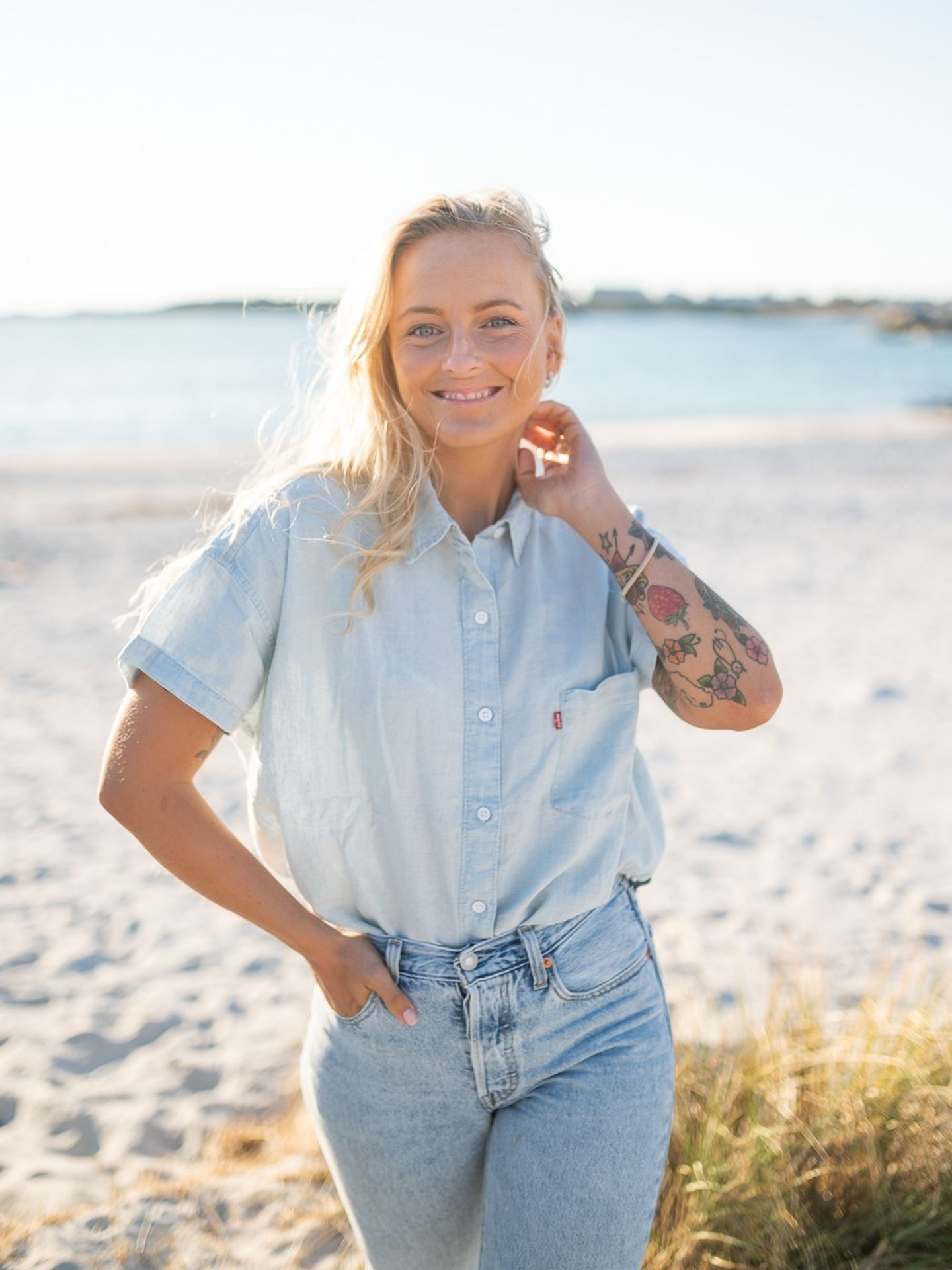 Levis The SS Alexandra Shirt - Light Mid Wash | Getinspired.no