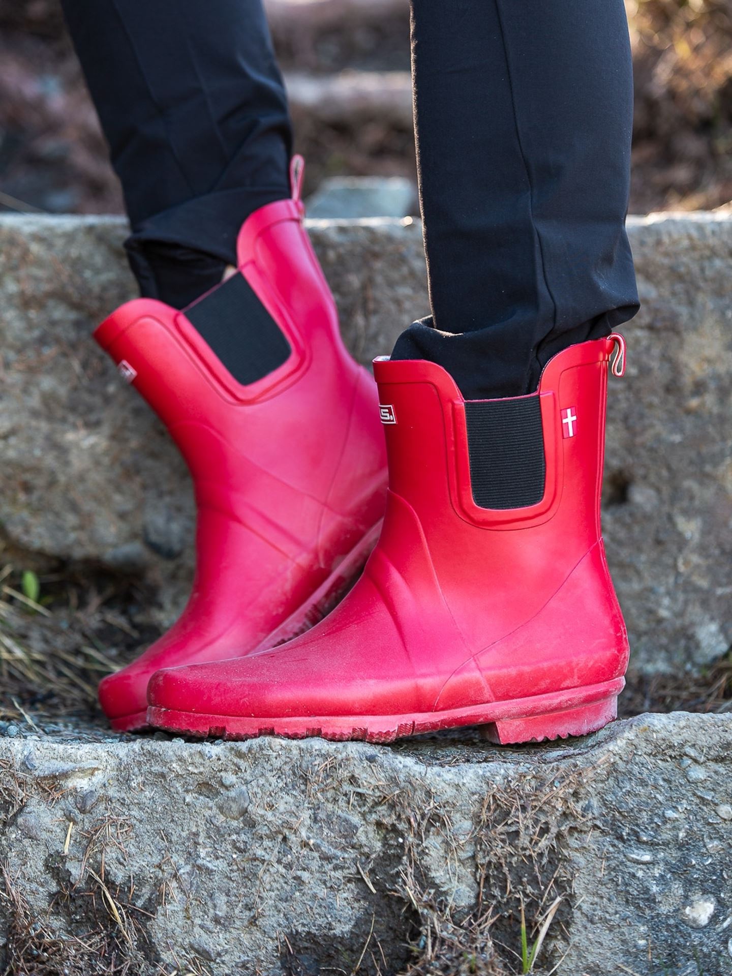 Mols Suburbs W Rubber Boot - Red | Getinspired.no