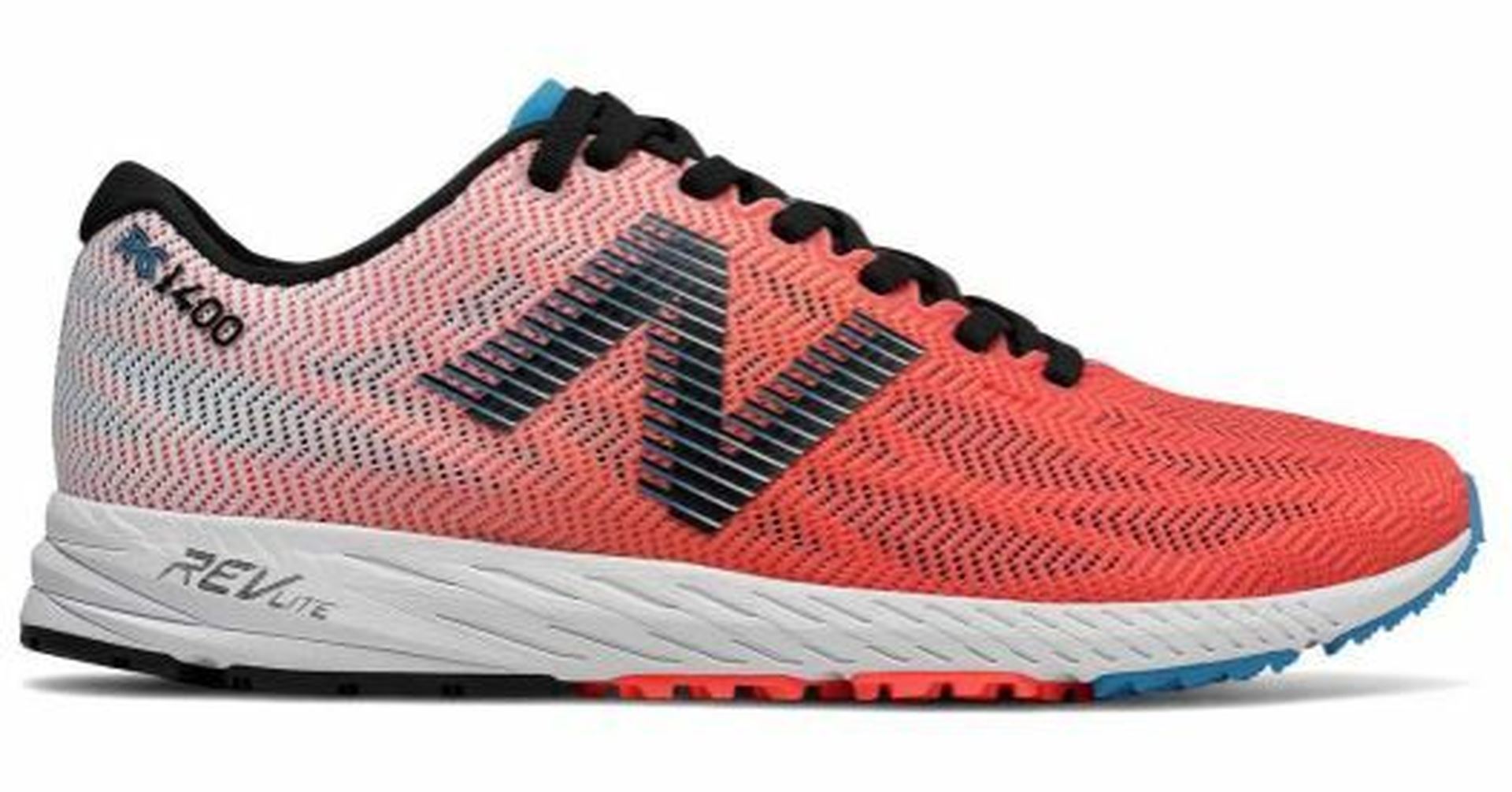 New Balance W1400 - Vivid Coral with Black & Maldives Blue | Getinspired.no