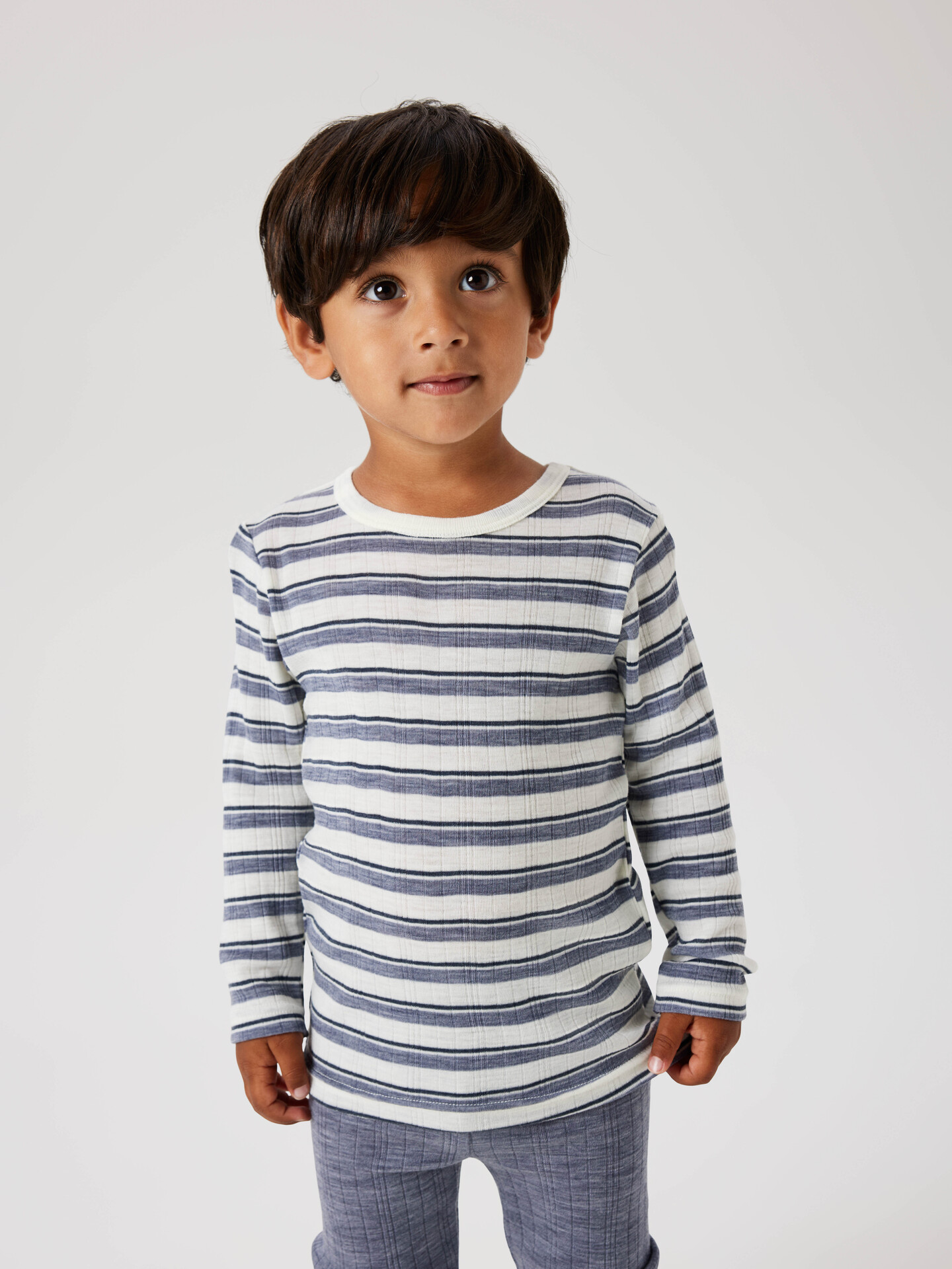 Name It Wang Wool Needle Long Sleeve Top - Blå | Getinspired.no